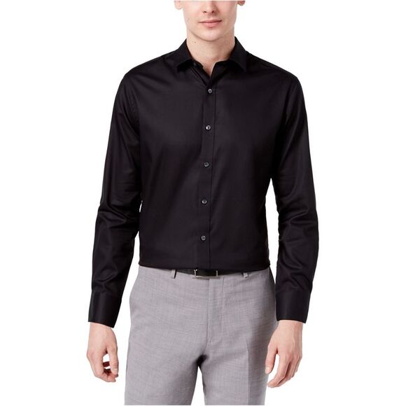 Bar III | Shirts | Bar Iii Mens Stretch Button Down Dress Shirt Blacks ...